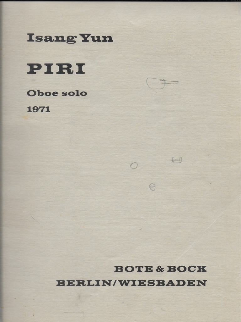 PIRI (Oboe Solo) - Isang Yun | PDF