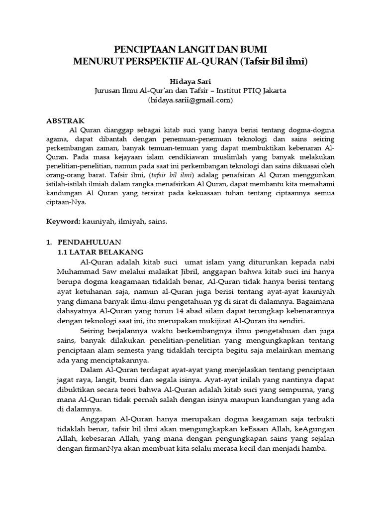 Tafsir Ilmi | PDF | Agama & Spiritualitas