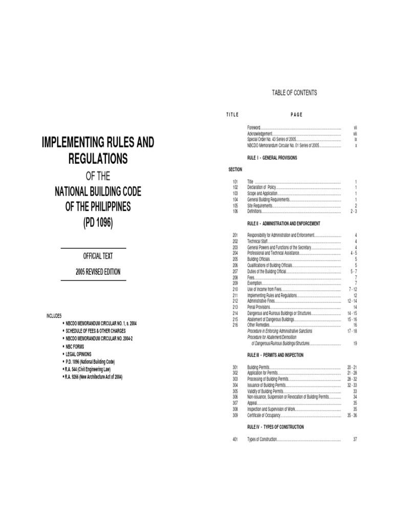 Philippines 02 IRR of NBC of The Philippines | PDF | Building Code | Boiler