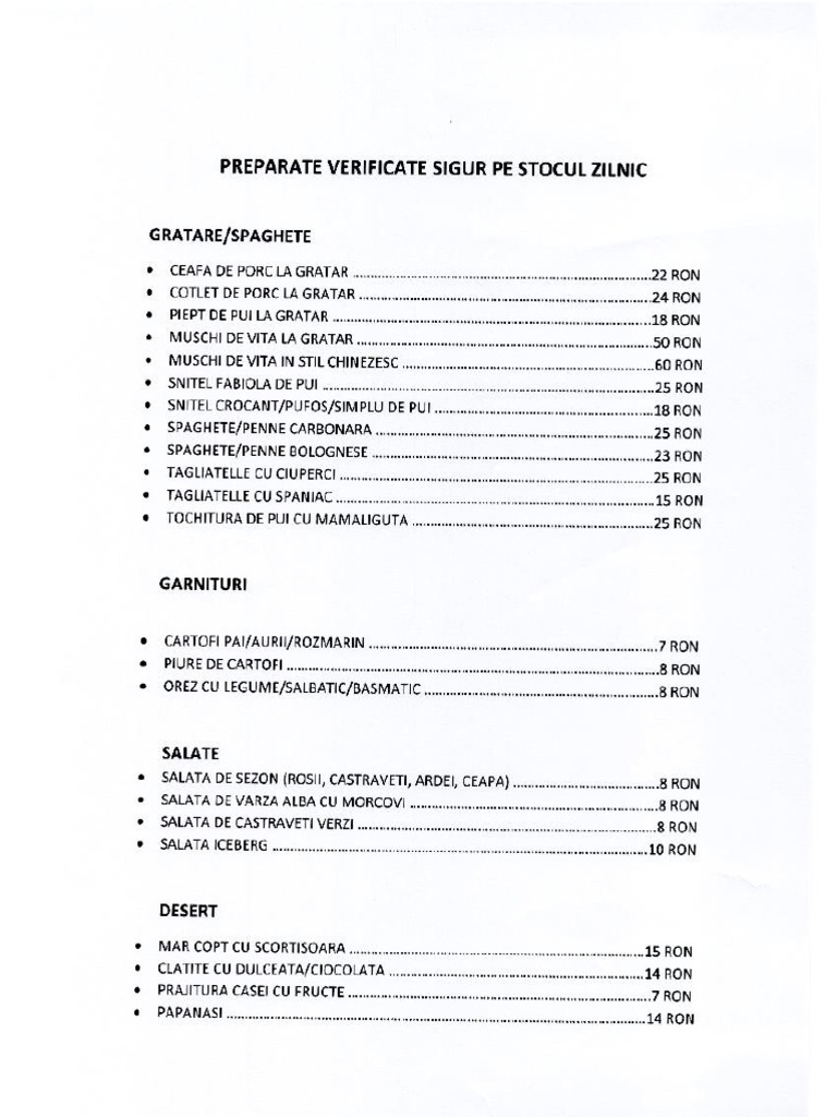 Meniu Aditional | PDF