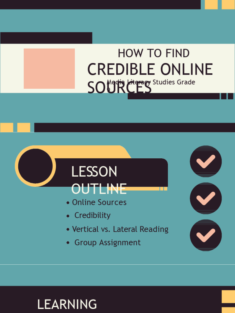 Digital Media Literacy Credible Sources Education Presentation in Green ...