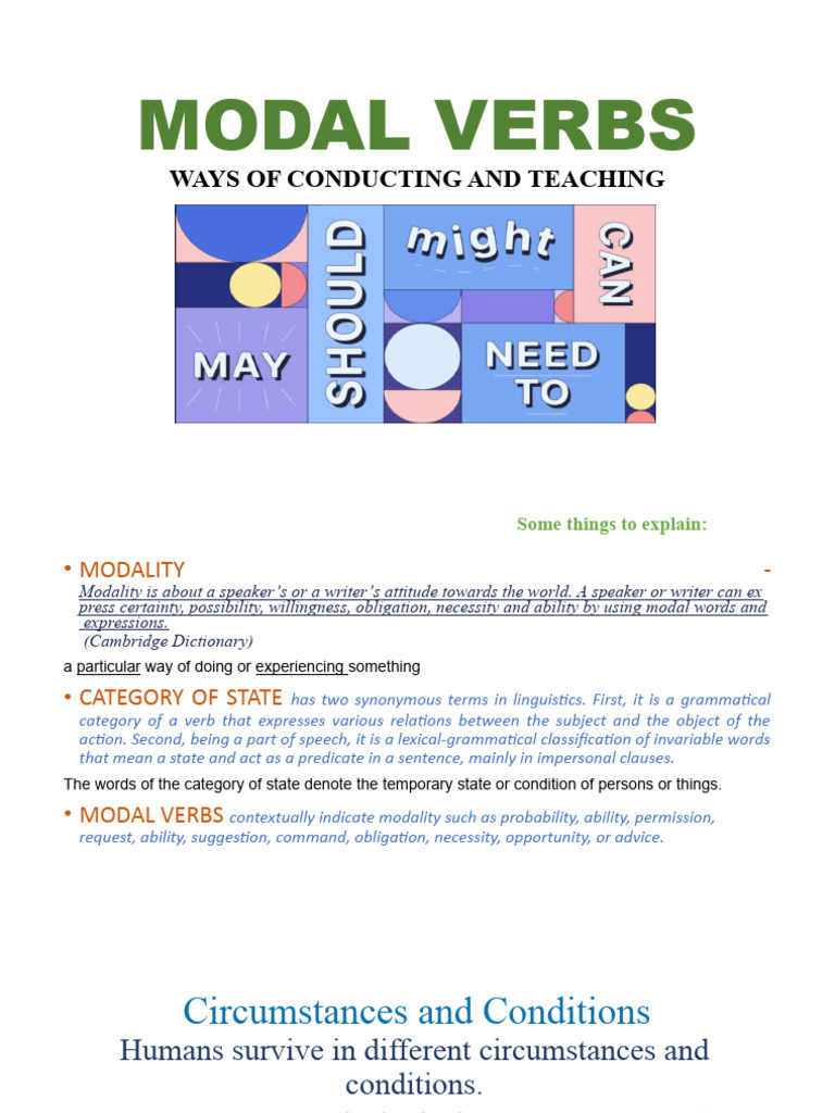 Presenting Modality | Download Free PDF | Verb | Linguistics