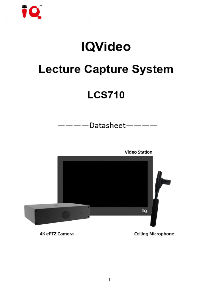 IQVideo LCS710 Specification 20230314 | PDF | Video | Microphone