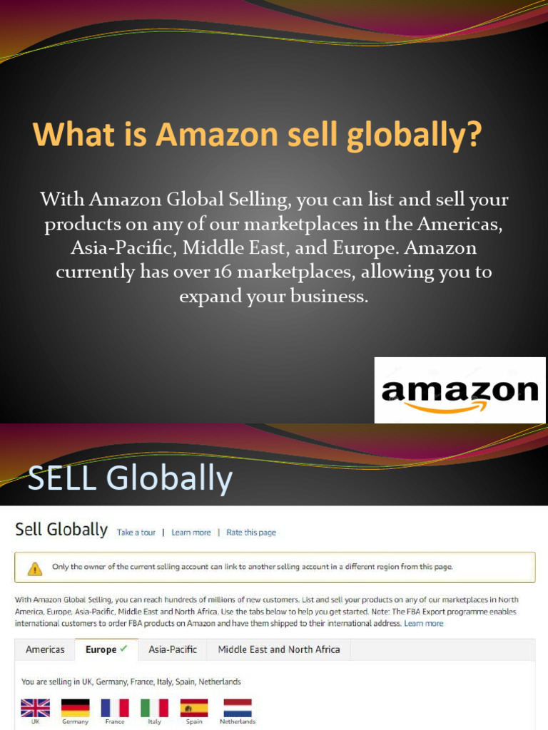 Amazon Global Selling Overview | PDF | Economies