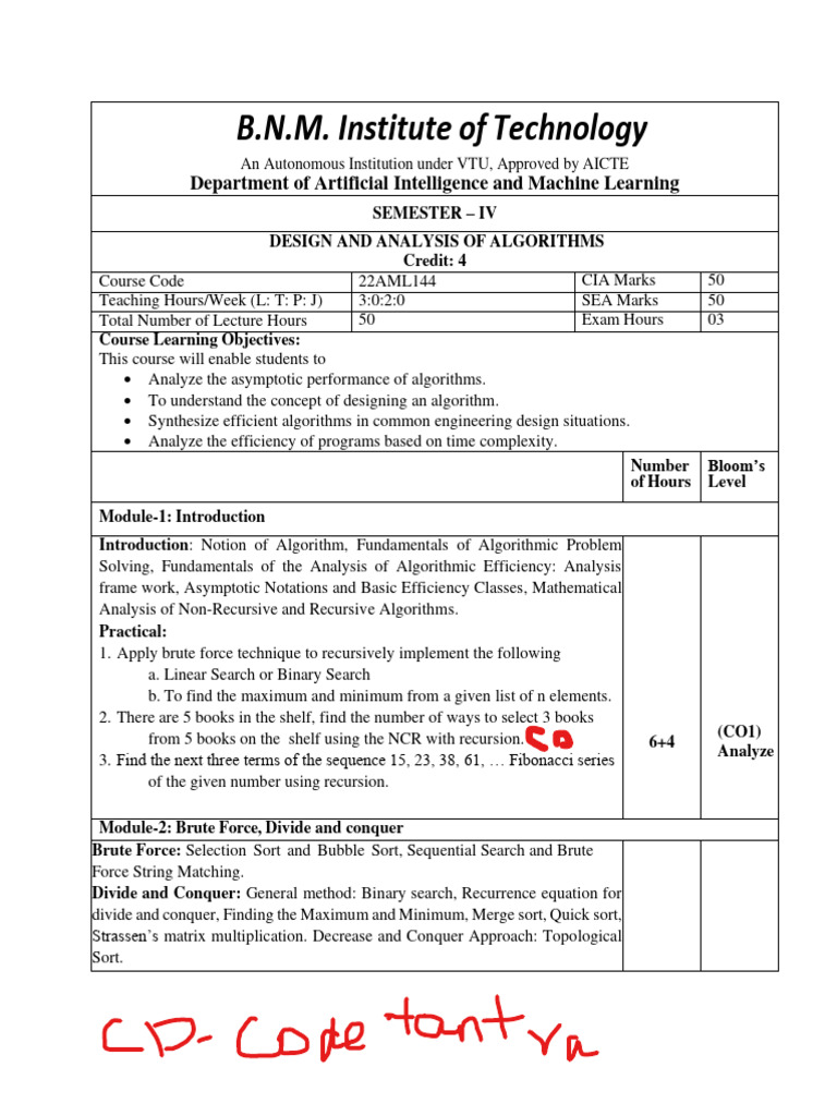 Updated 4th Sem Syllabus | PDF | Graph Theory | Theoretical Computer Science