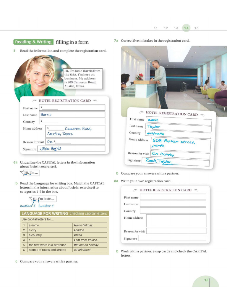 Fill The Form - Nav - A2 - Unit1 - 1.4 | PDF