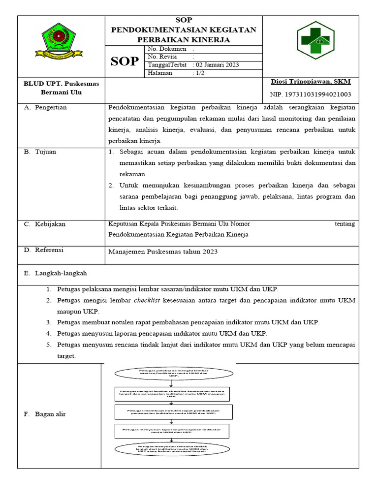 SOP Pendokumentasian Perbaikan Kinerja | PDF | Bisnis | Teknologi ...