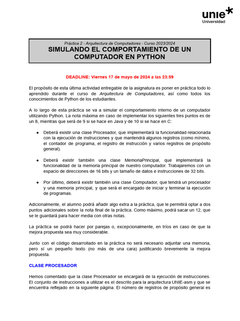 practica-2-simulando-computador (1) | PDF | Almacenamiento de datos de la computadora | Poco