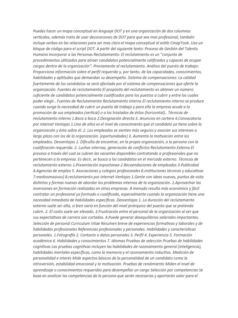 Puedes hacer un mapa conceptual en lenguaje DOT y en una organización ...