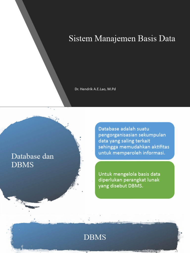 Sistem Manajemen Basis Data | PDF | Teknologi & Rekayasa
