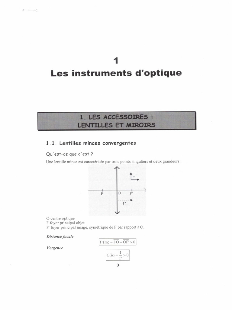 Instruments Optiques Ordres P | PDF
