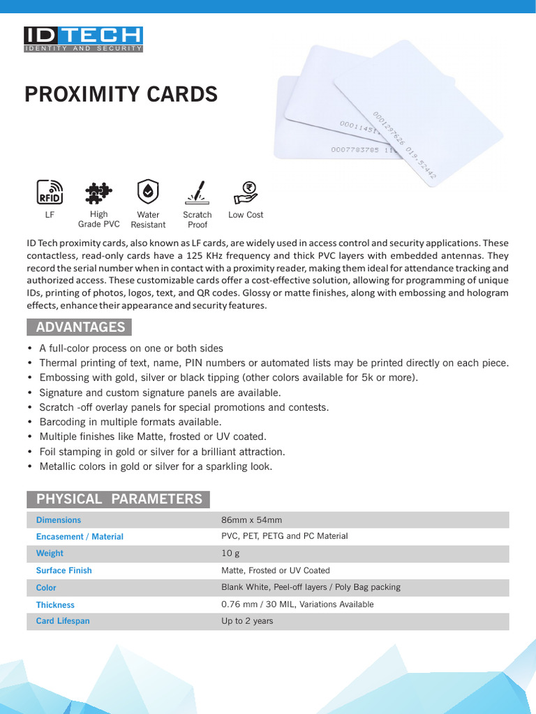 Proximity Card Id Tech | PDF