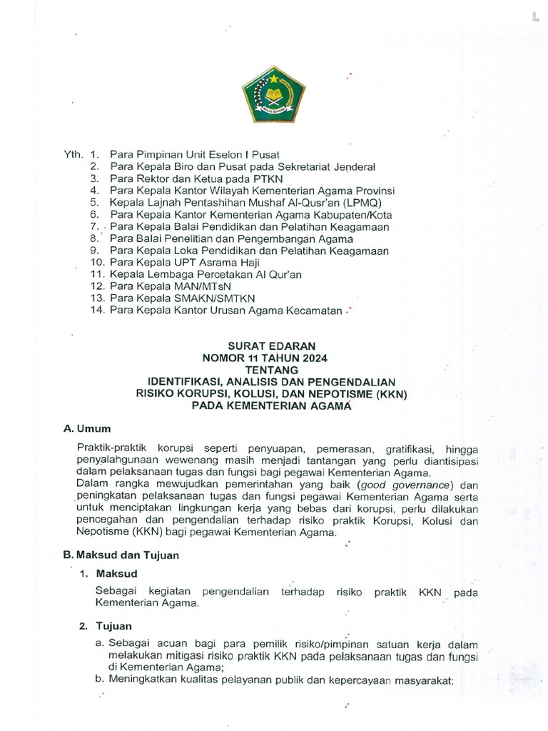 Se Sekjen Nomor 11 Tahun 2024 | PDF