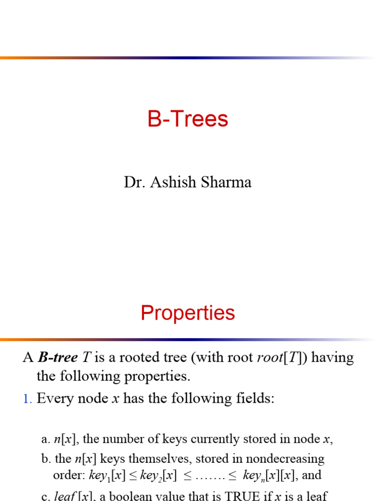 08 B Tree | Download Free PDF | Mathematics | Algorithms And Data Structures
