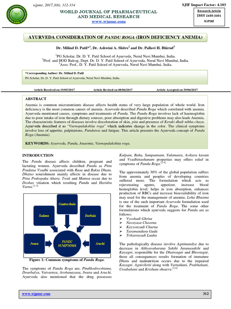 Article 1499162293 | PDF | Anemia | Ayurveda