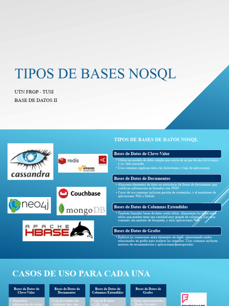 Tipos de Bases NOSql y Modelado | PDF | No Sql | Bases de datos