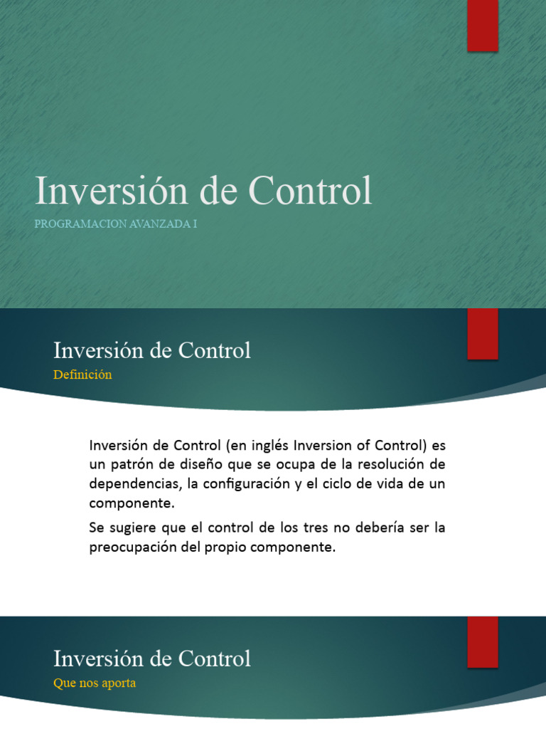 Unidad VII - 1 - IoC | PDF | Informática | Programación de computadoras