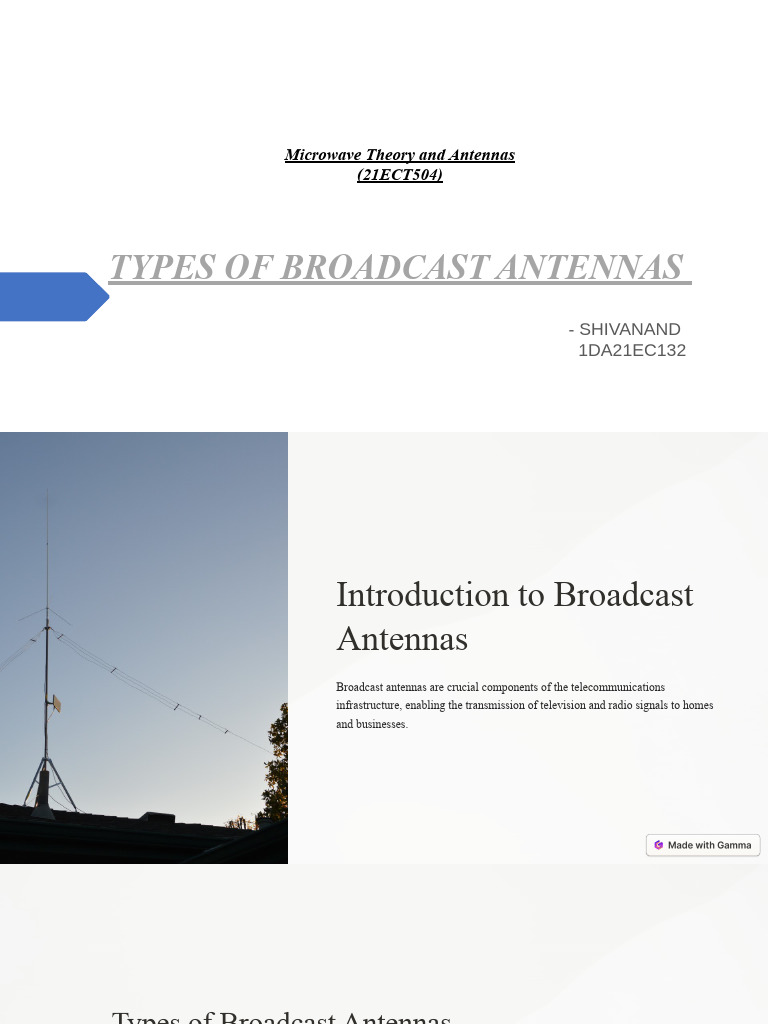 Introduction To Broadcast Antennas | Download Free PDF | Antenna (Radio) | Ultra High Frequency