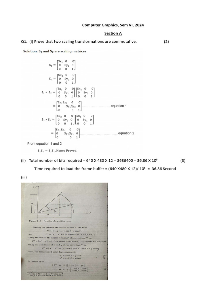 Graphics Solution 2024 | Download Free PDF | Computer Graphics | Graphics