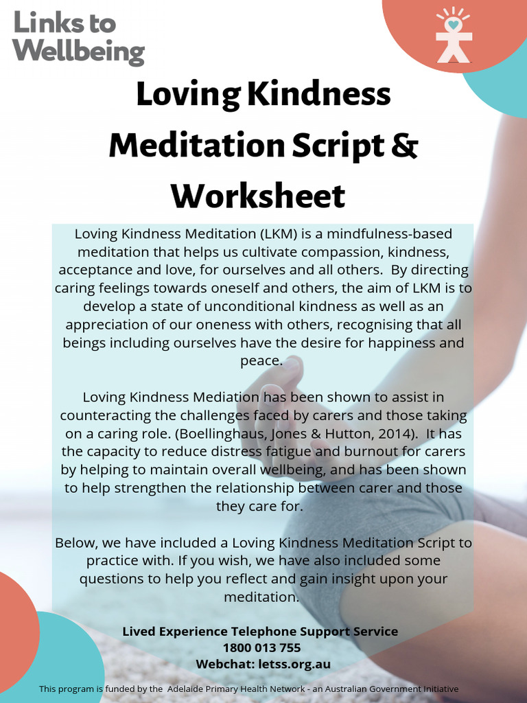Loving Kindness Meditation Worksheet Edited | PDF | Feeling | Mindfulness
