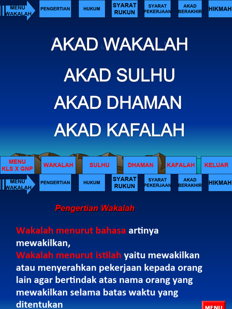 Akad Wakalah, Akad Sulhu, Akad Dhoman Dan Akad Kafalah | PDF