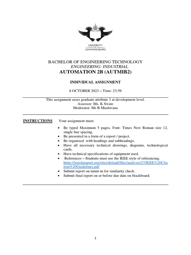 Automation Assignment 2023 | Download Free PDF | Engineering | Automation