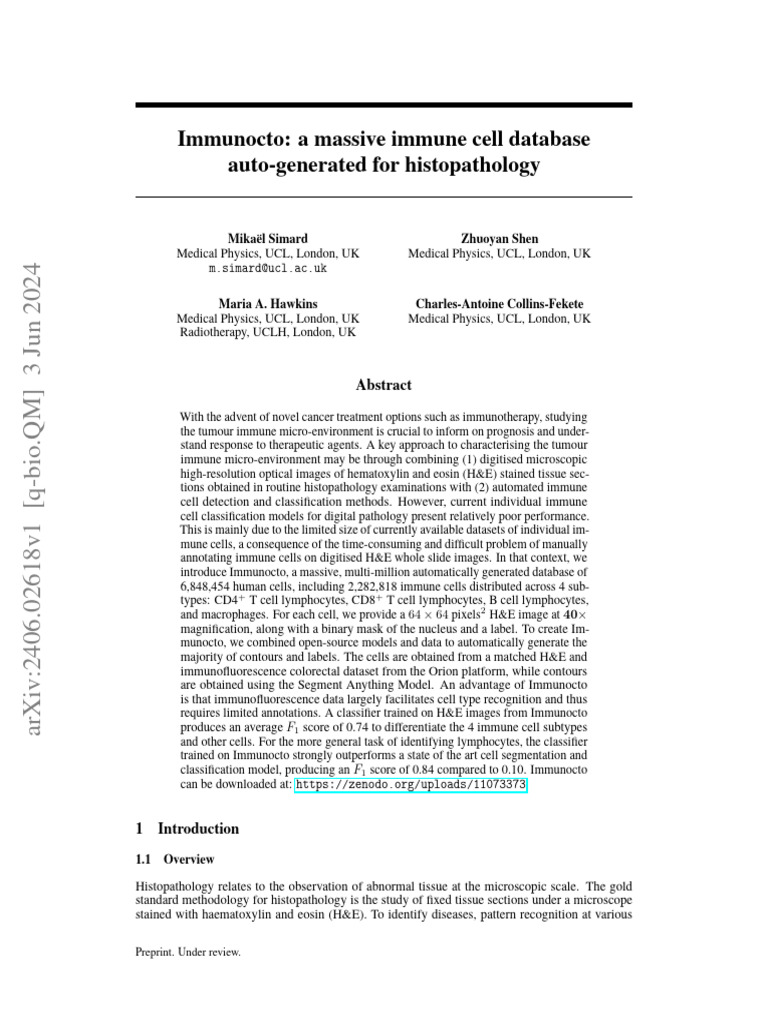 Immunocto - A Massive Immune Cell Database Auto-Generated For ...