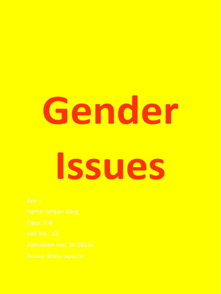 Gender Issues | PDF | Woman | Sharia