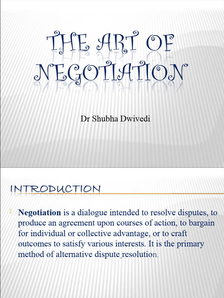 negotiation | Download Free PDF | Negotiation | Psychological Concepts