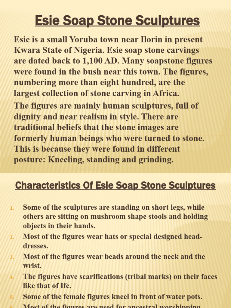 Esie Soap Stone Sculptures | PDF