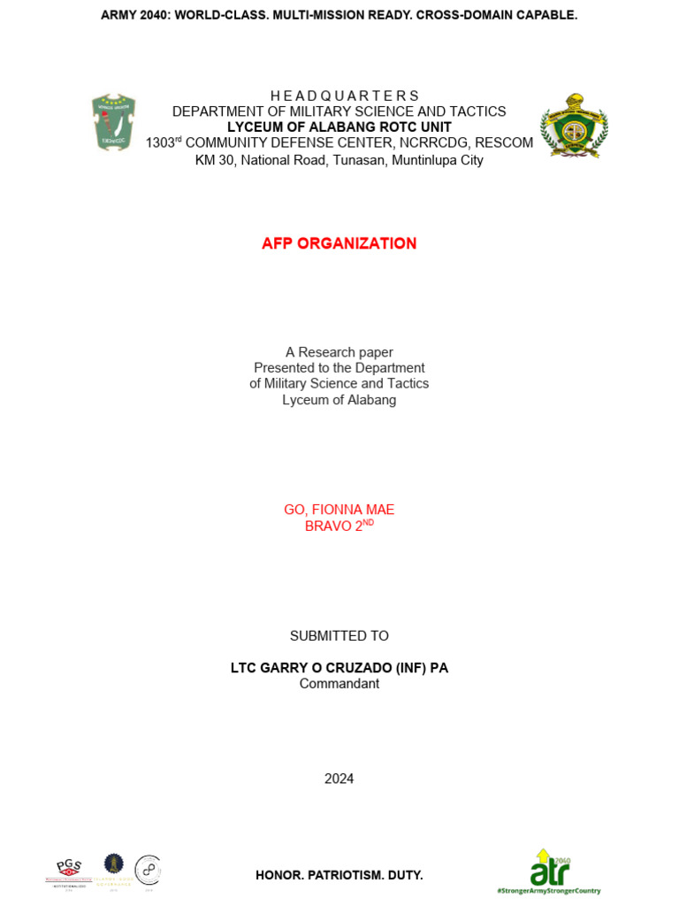 AFP 2040: Modernization and Challenges | PDF | Peacekeeping | United ...