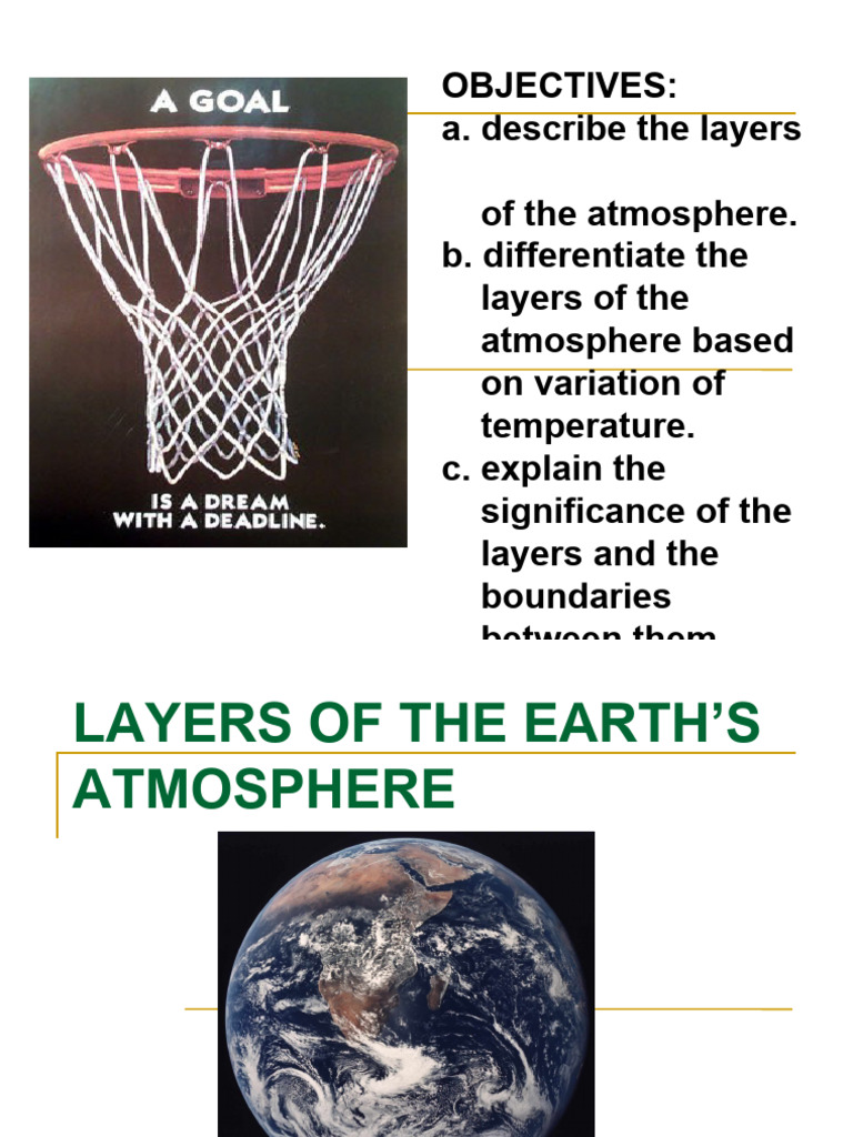 Layers of The Earths Atmosphere Lecture Fin | PDF | Atmosphere Of Earth ...