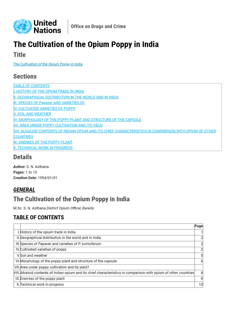 UNODC - Bulletin On Narcotics - 1954 Issue 3 - 001 | PDF | Opium | Morphine