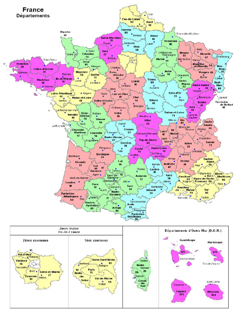 Mappa Dipartimenti Francesi | PDF