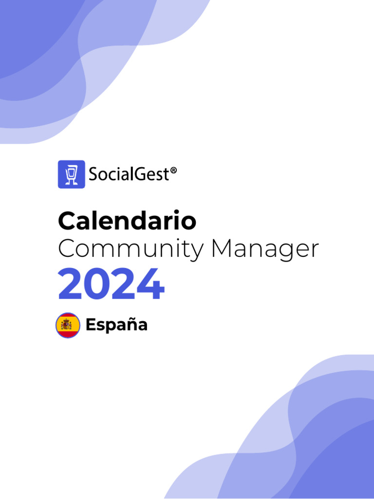 Calendario Community Manager 2024 ESPAÑA | PDF