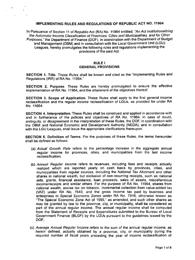 IRR of RA 11964 - 240604 - 191437 | PDF