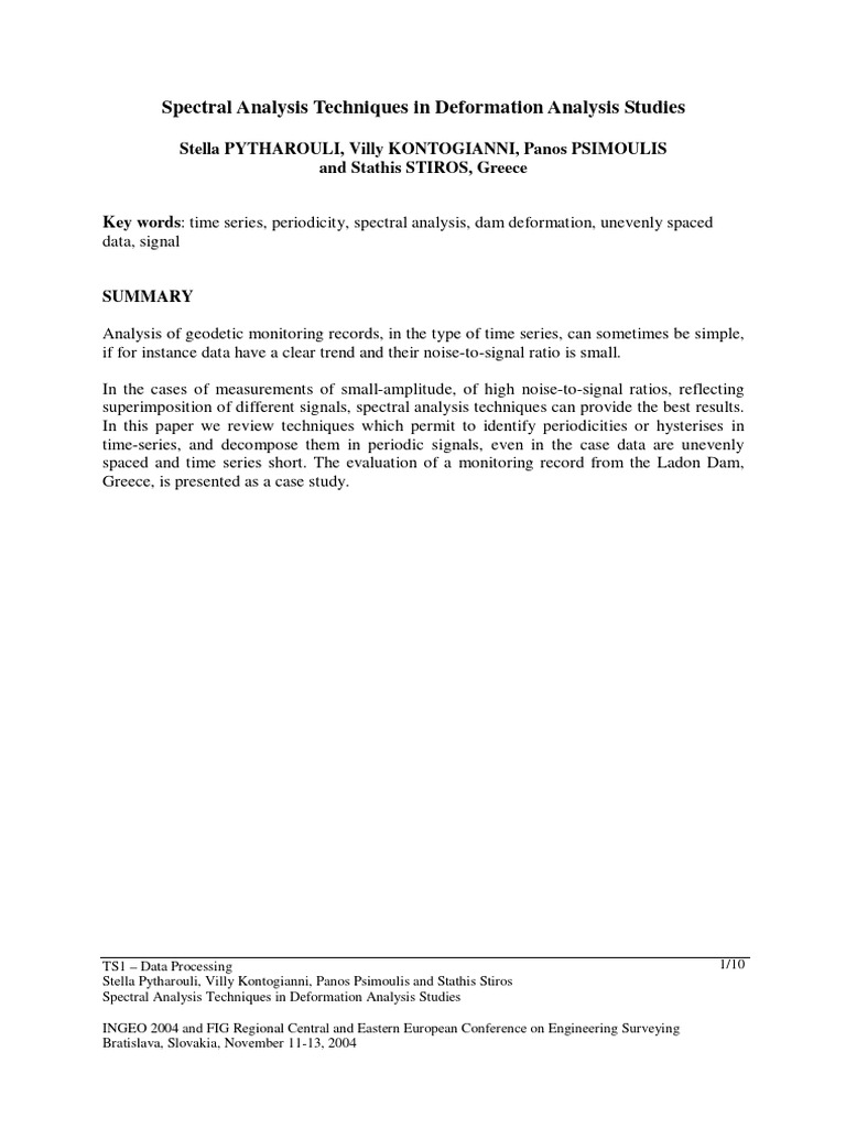 2004-ts 01 Pytharouli Etal | PDF | Time Series | Discrete Fourier Transform