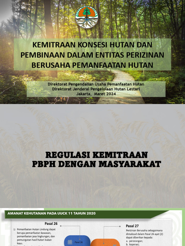 Kemitraan Konsesi Hutan dan Perizinan | PDF