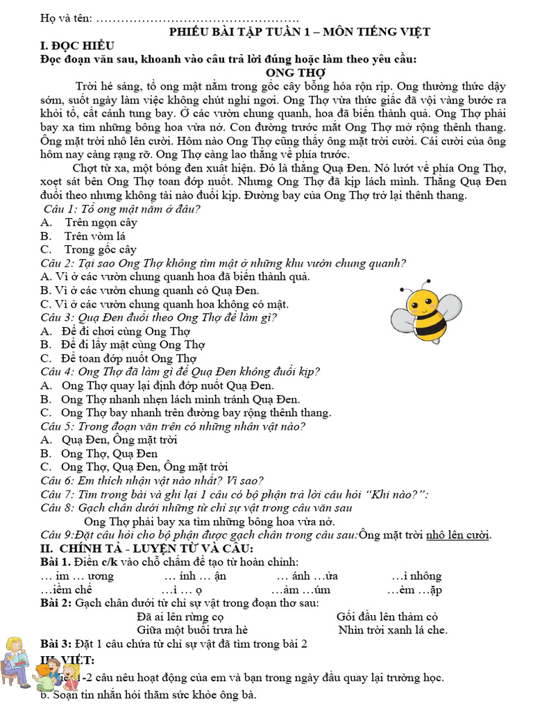 Tieng Viet 3-Hk1 | PDF