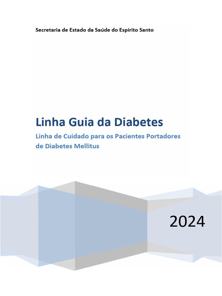 Linha Guia Diabetes Espírito Santo 2024 | PDF | Diabetes | Obesidade
