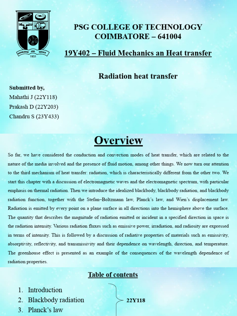 Radiation Heat transfer | PDF | Heat Transfer | Temperature
