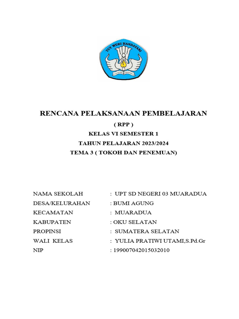 RPP Kelas 6 Tema 3-1 | PDF