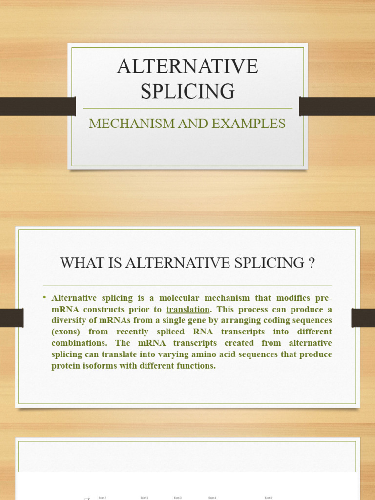 Alternative Splicing 2 | PDF | Rna Splicing | Alternative Splicing