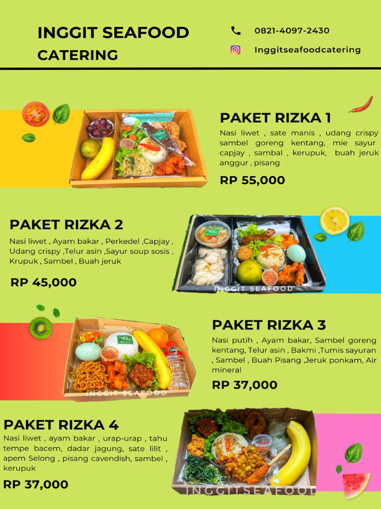 price list inggit seafood catering new | PDF price list inggit seafood catering new | PDF
