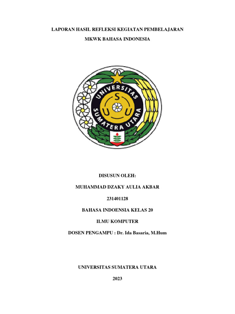 Muhammad Dzaky Aulia Akbar - Refleksi Bahasa Indonesia | PDF