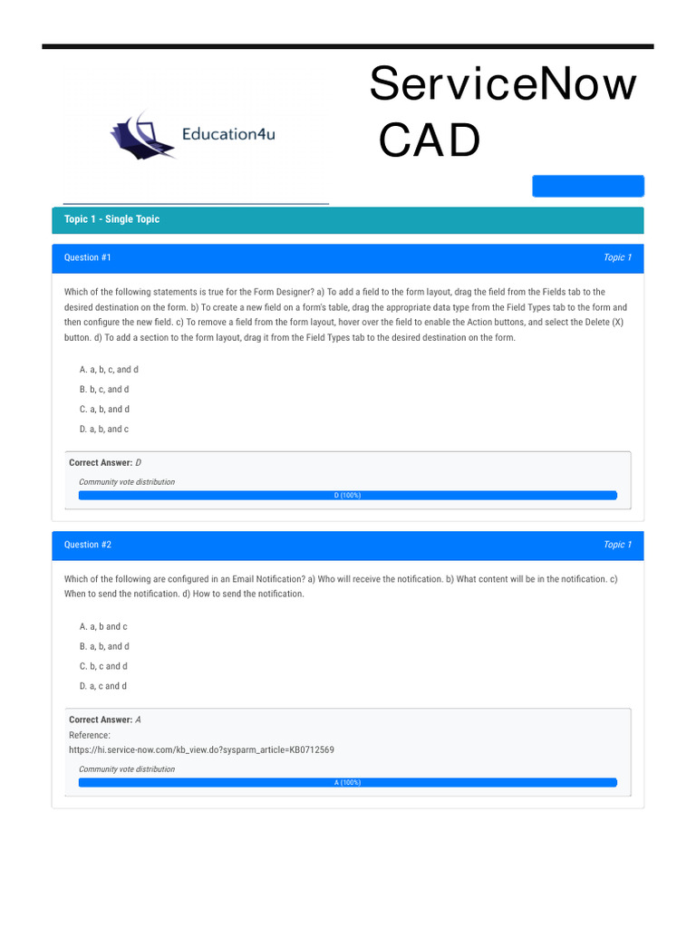 ServiceNow CAD Education4u | PDF | Application Software | World Wide Web