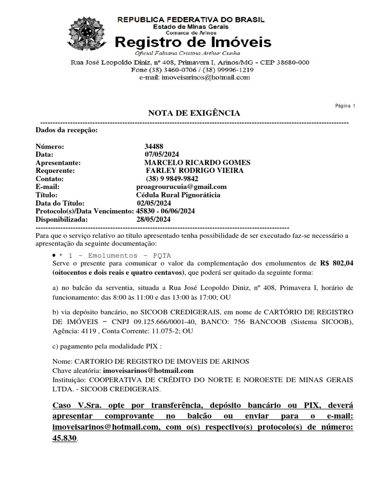 Nota Devolutiva 34488 12398 | PDF