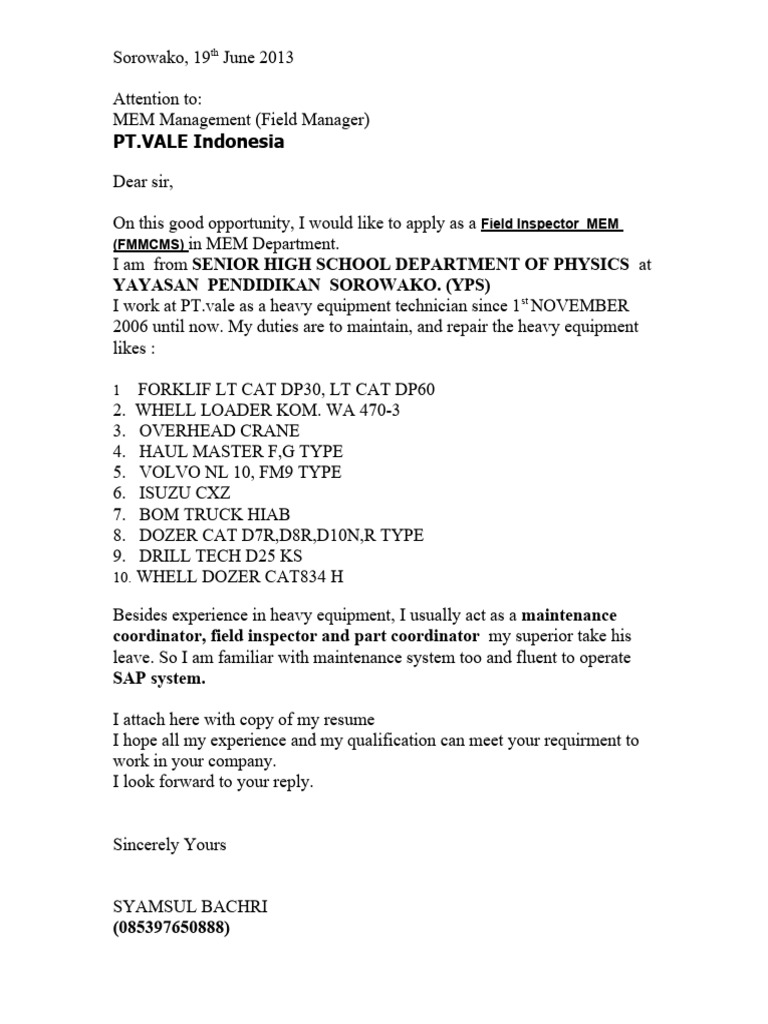 Application Letter 1 | PDF | Business | Computers