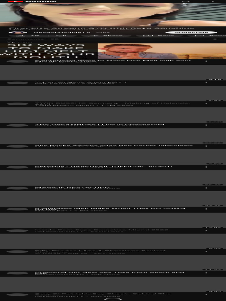 First Live Stream! Q+a With Reya Sunshine - YouTube | PDF