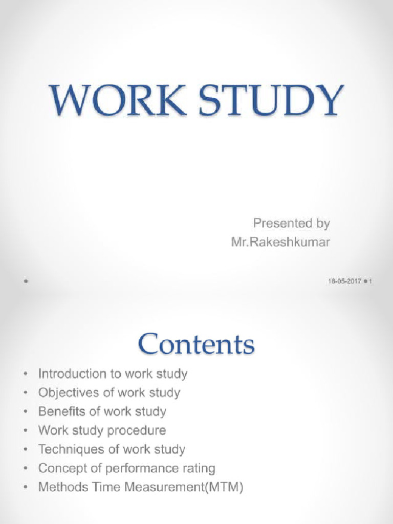 work study | PDF